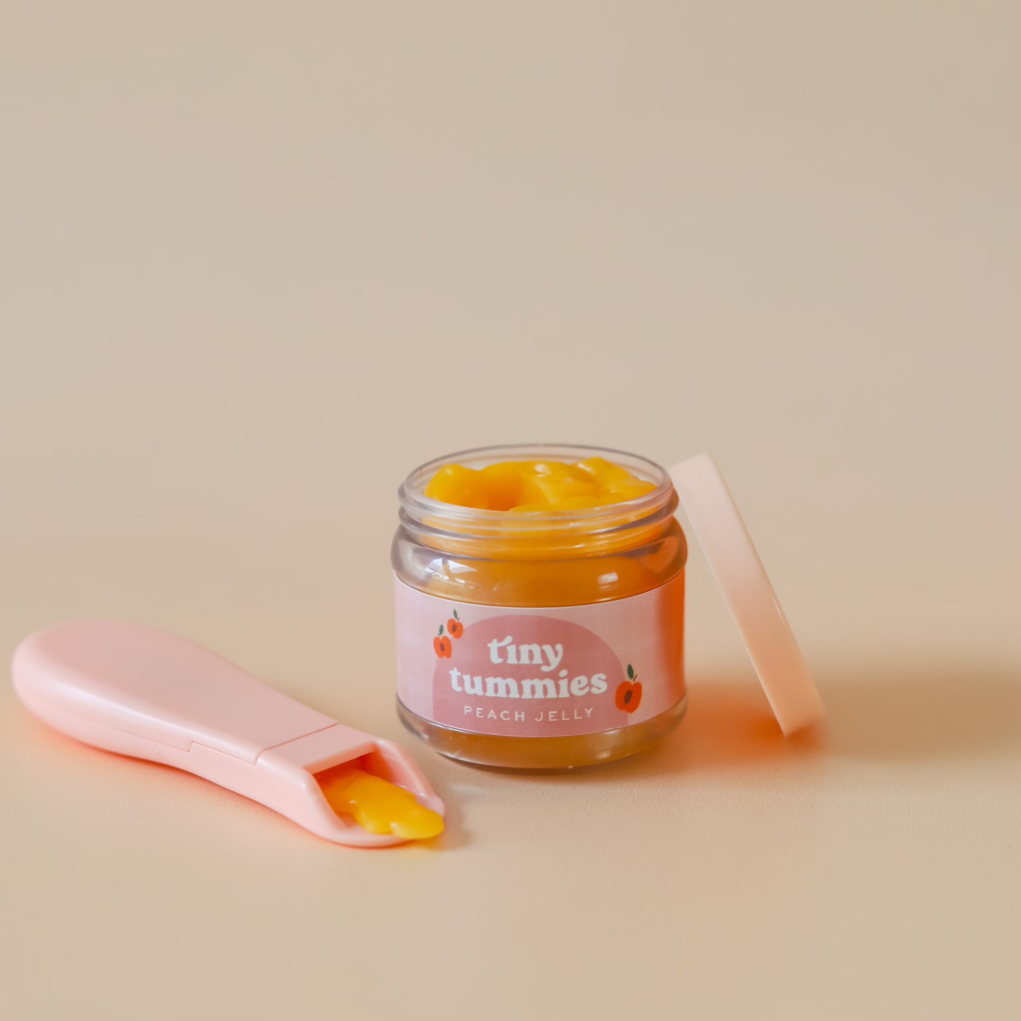 Tiny Tummies Peach Jelly Food Jar and Spoon Set – Tiny Harlow